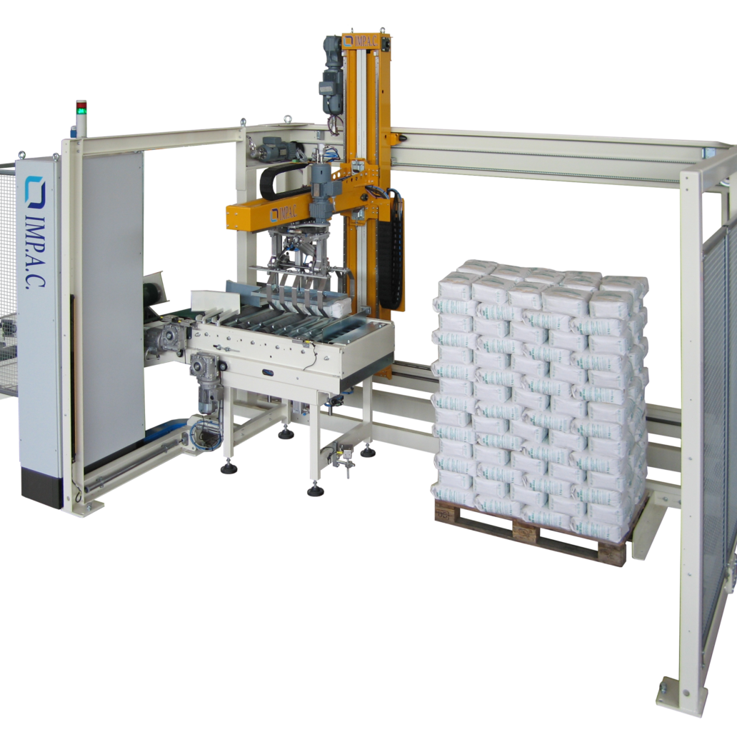 Automatic 4-axe cartesian pallettizing system for bags – Impac